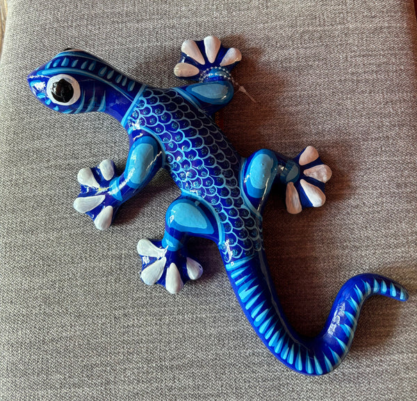 Blue Ceramic Lizards - Birdie’s Nest Inc
